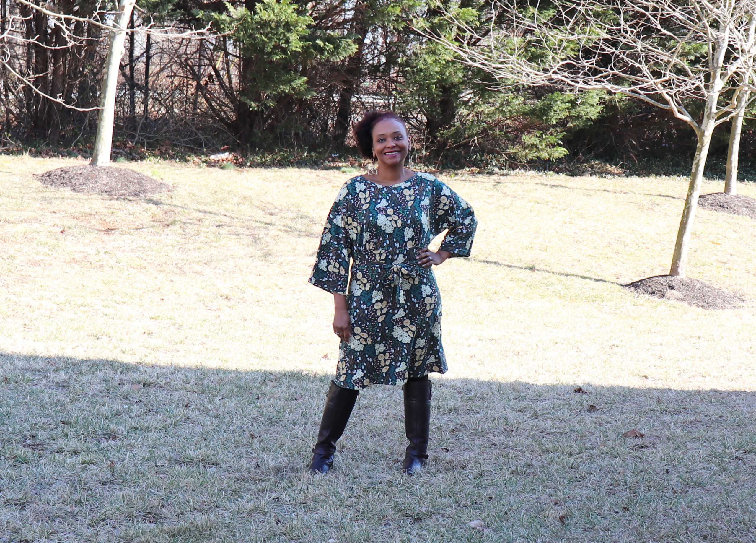 Sewing a Fun Knit Dress using New Look 6638 - Crystalsewsandstuff